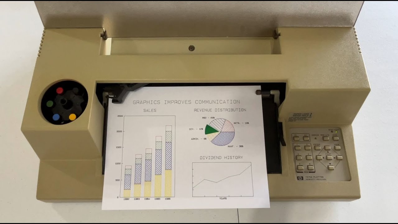 HP 7475A Plotter Self Test