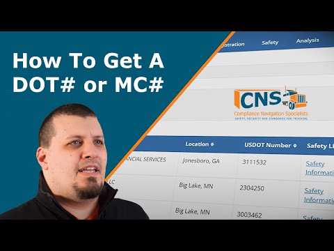 How Do I Get My DOT Number and MC Number? | Trucking Start-Up | CNS