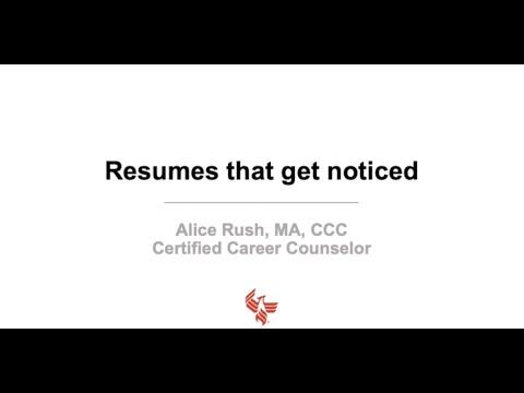 Resumes that get noticed