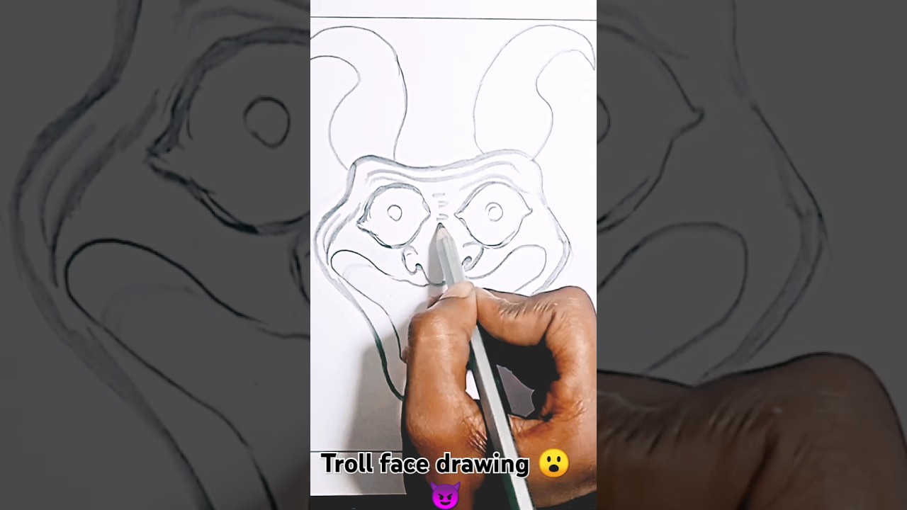 Troll face drawing 😱😱#shorts #viral #drawing #trending