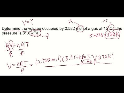 32. Using the Ideal Gas Law to Solve for Volume | PV=nRT