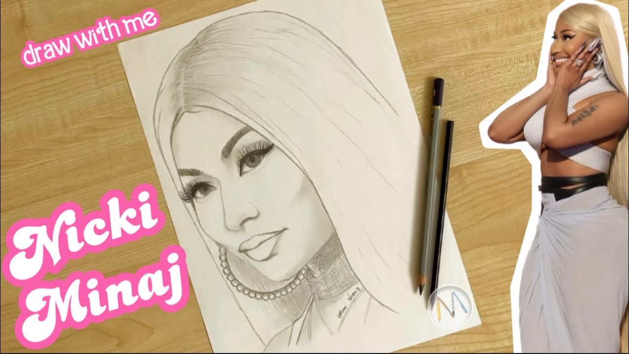 Nicki Minaj drawing / Nicki Minaj portrait drawing tutorial