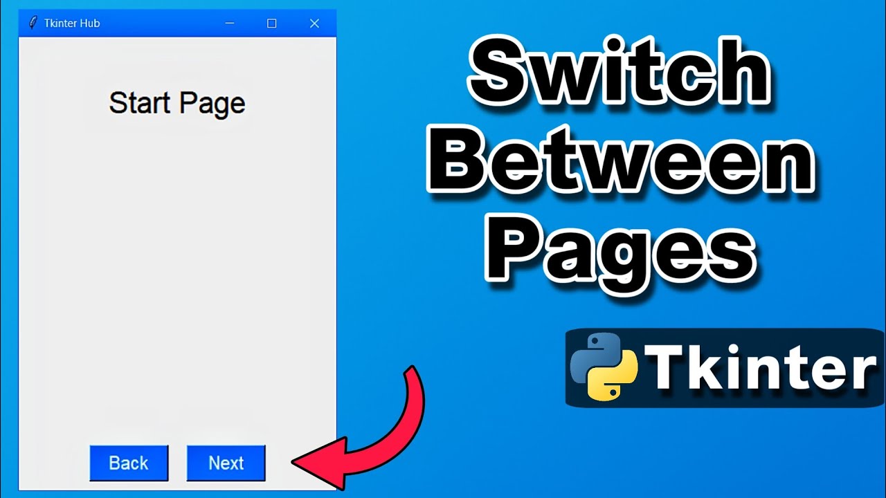Switch Pages in Tkinter | Multi-Page Python GUI with Frames Tutorial