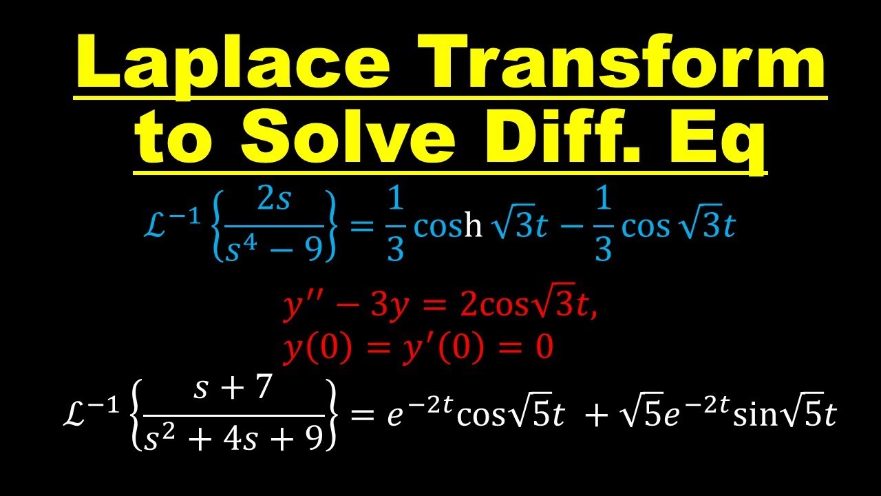 Laplace Transform Method 1 | Solving Differential Equations | Differential Equations | Lecture 27