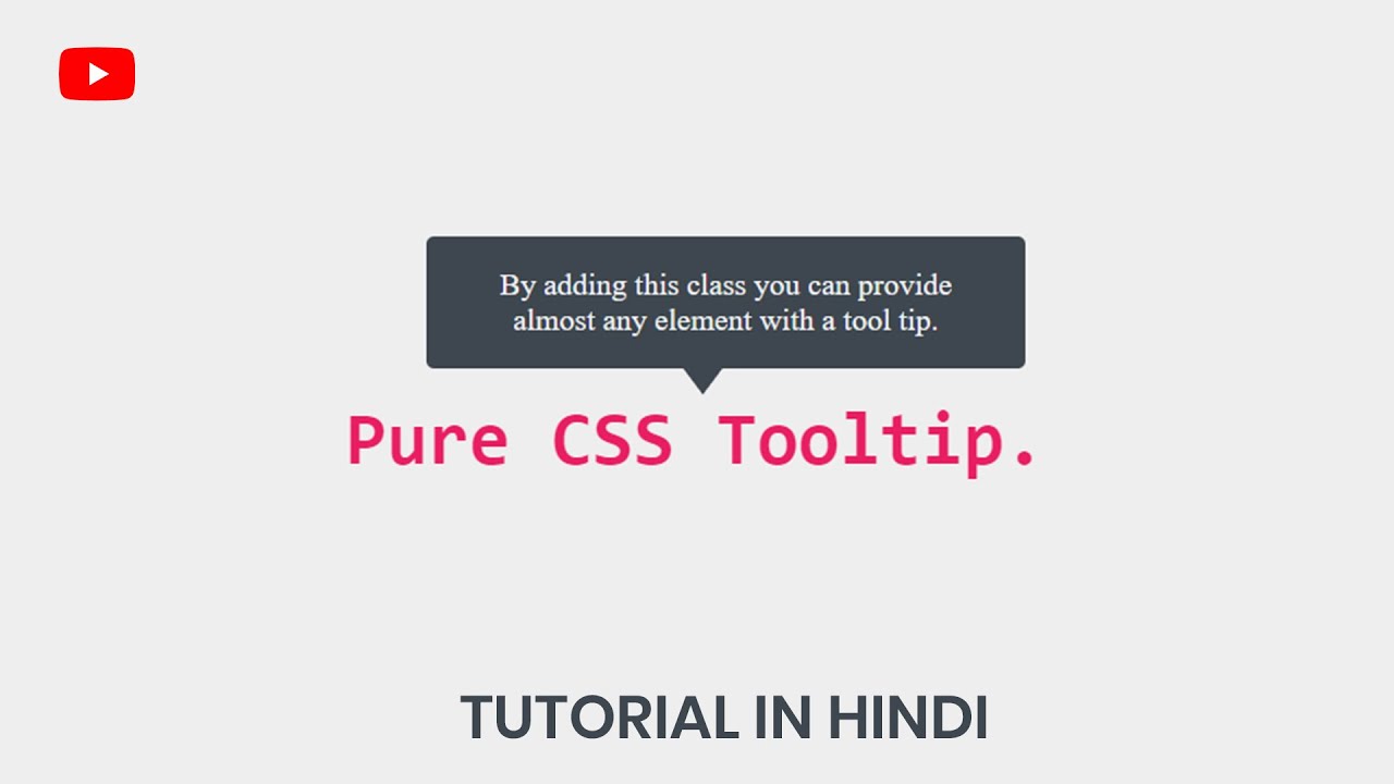 Tooltip Text Using HTML5 | CSS3 | Custom Tooltips UI Design | Tutorial In Hindi | Code4Education