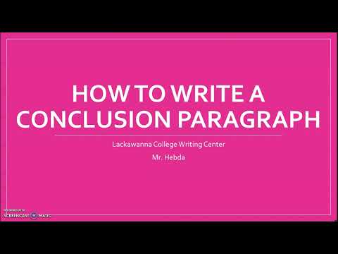 How To Write a Conclusion Paragraph