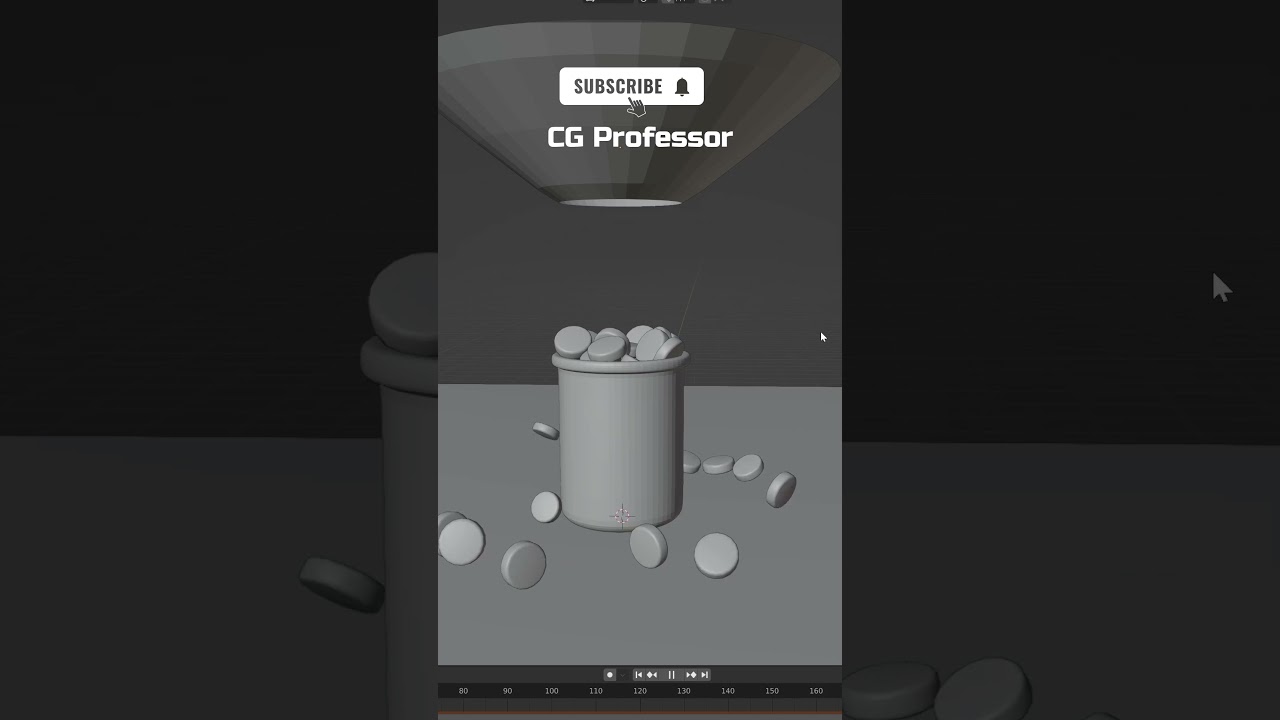 Filling Up A Candy Jar | CG Professor #Blender #rigidbodydynamics #candy #blendertutorial