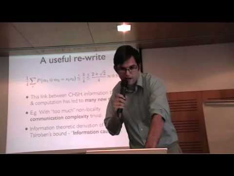 Dan Browne: "Bell Inequalities and Computational Correlations", FQXi Azores Conference 2009