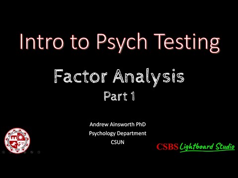 PsychTesting: Factor Analysis 1