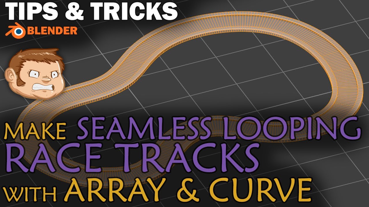 Make Seamless Looping Race Tracks with Array & Curve Modifiers in Blender