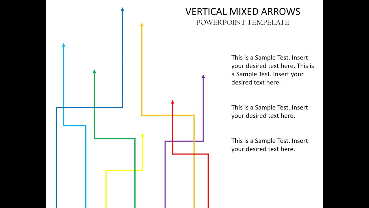Vertical Mixed Arrows PowerPoint Template