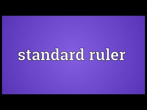 Standard ruler Meaning