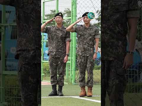 RM Kim Namjoon and V Kim Taehyung of BTS are greeting fans #shorts
