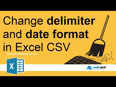 Excel CSV change delimiter and date format