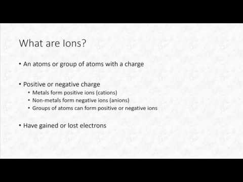 Tutorial 5:  Ions and Ionic Bonding  [GCSE]
