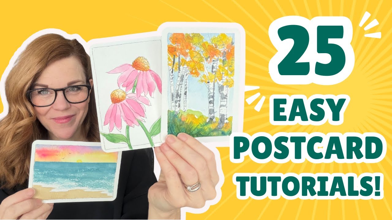 25 Easy Watercolor Postcards