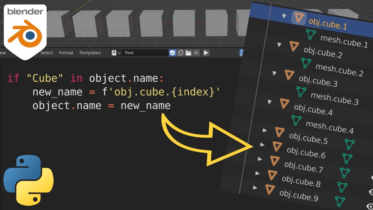 Beginner Blender Python Exercise: Using If Statements to find text (part 3)