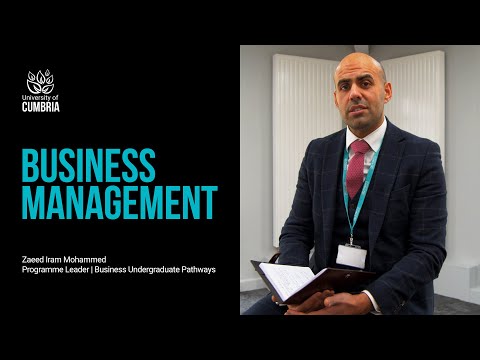 BSc (Hons) Business Management | Zaeed Iram Mohammed | University of Cumbria