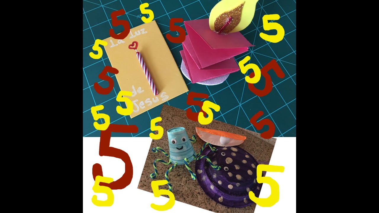 5 Manualidades para niños/Escuela Dominical