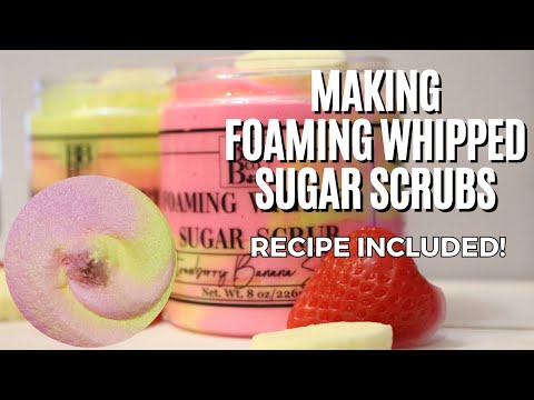 Making Foaming Sugar Scrubs with Recipe