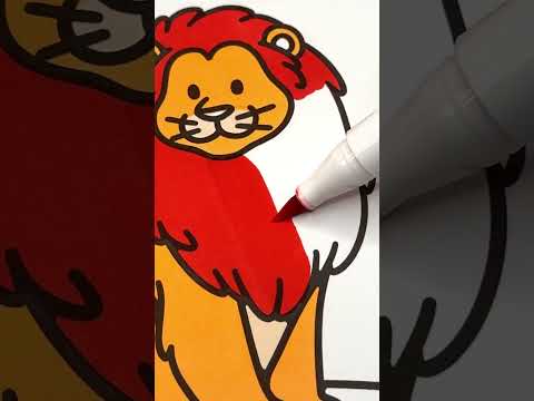 Lion | 100 Bold & Easy Coloring Book | Jade Summer