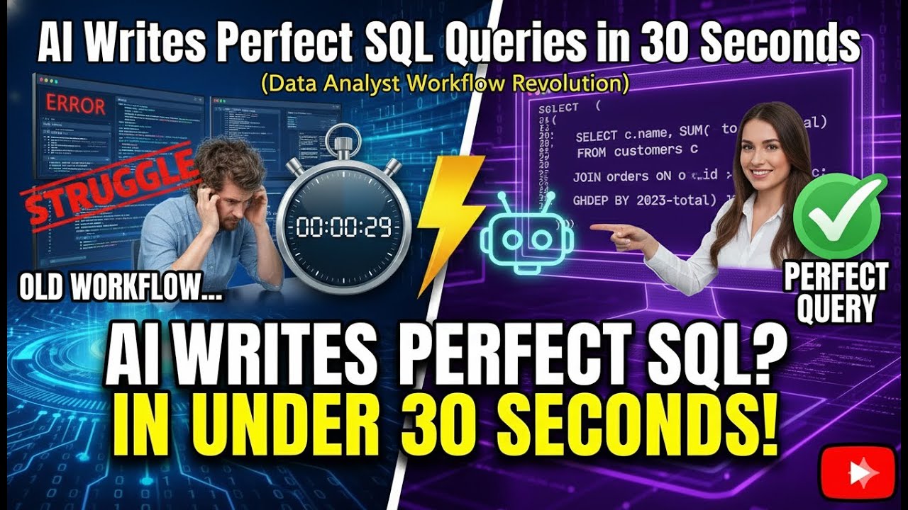 AI Write Perfect SQL Queries in 30 Seconds (Data Analyst Workflow Revolution)