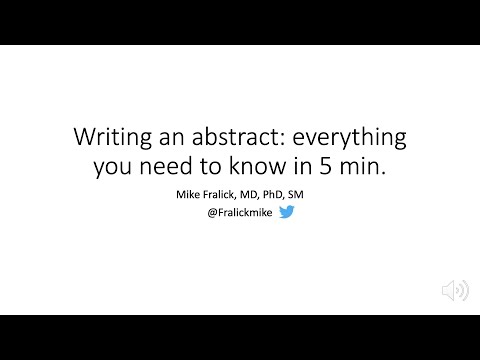 How to write an abstract: Everything you need to know in 5 minutes