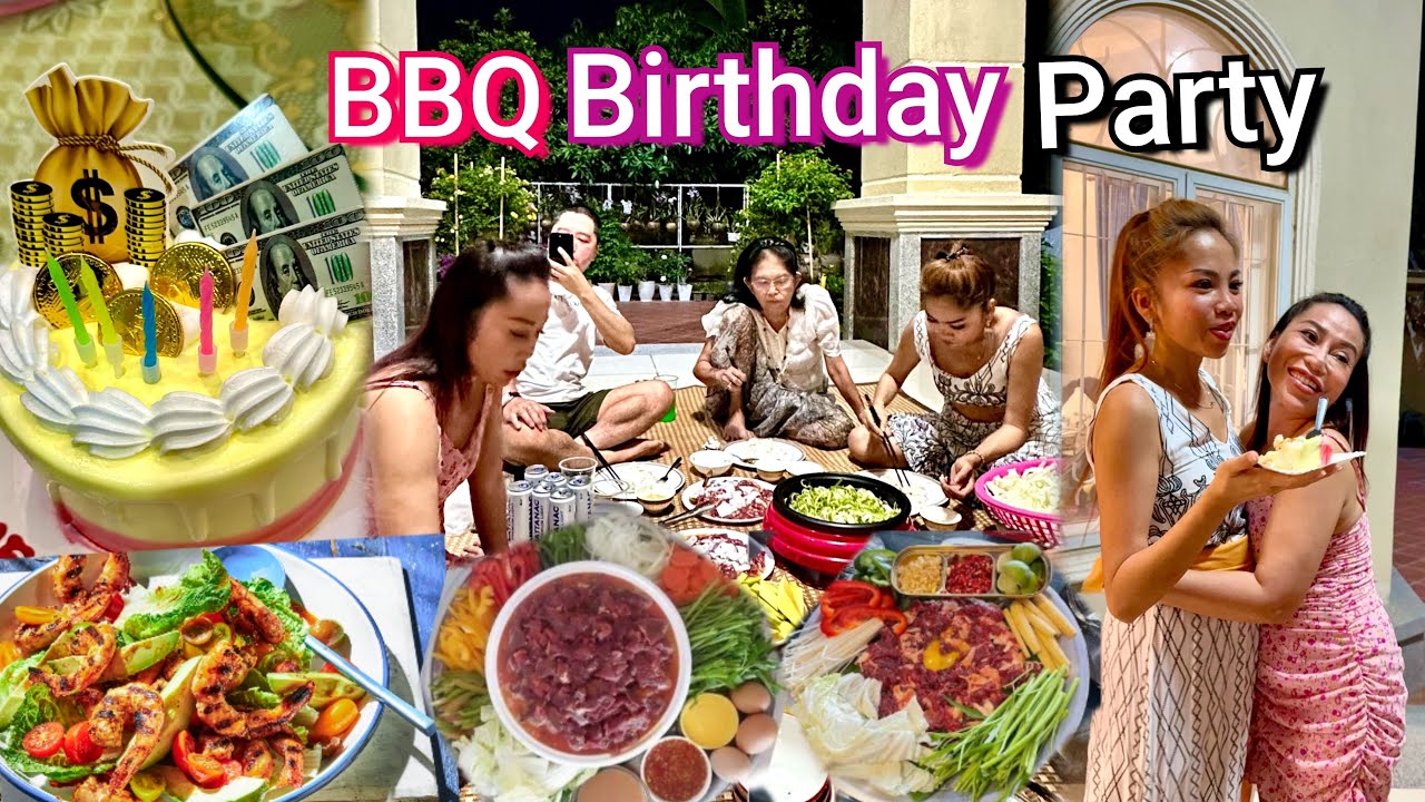 Homemade Barbecue Celebration birthday party cheer time with family ,