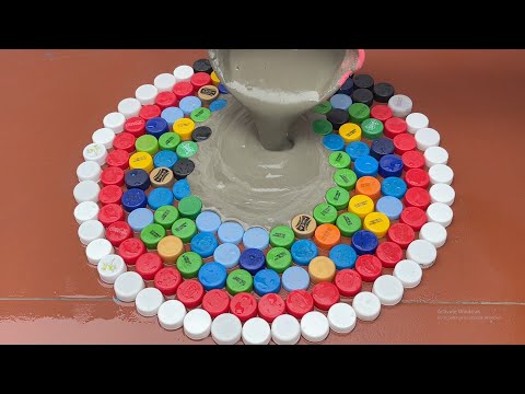 Recycle Bottle Caps , Cement and Tires/ Diy Beer Bottle Cap Table .