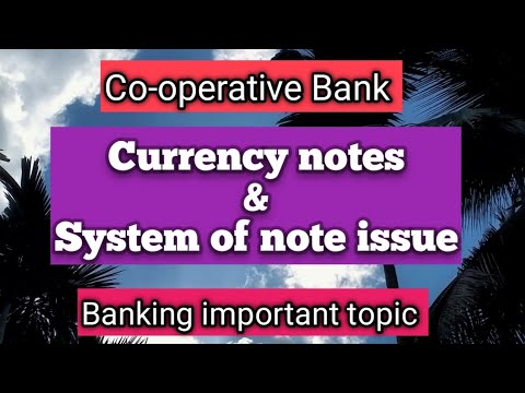 Currency notes/ System of note issue/Cooperative bank exam special/Junior Clerk/Ass Secretary exams