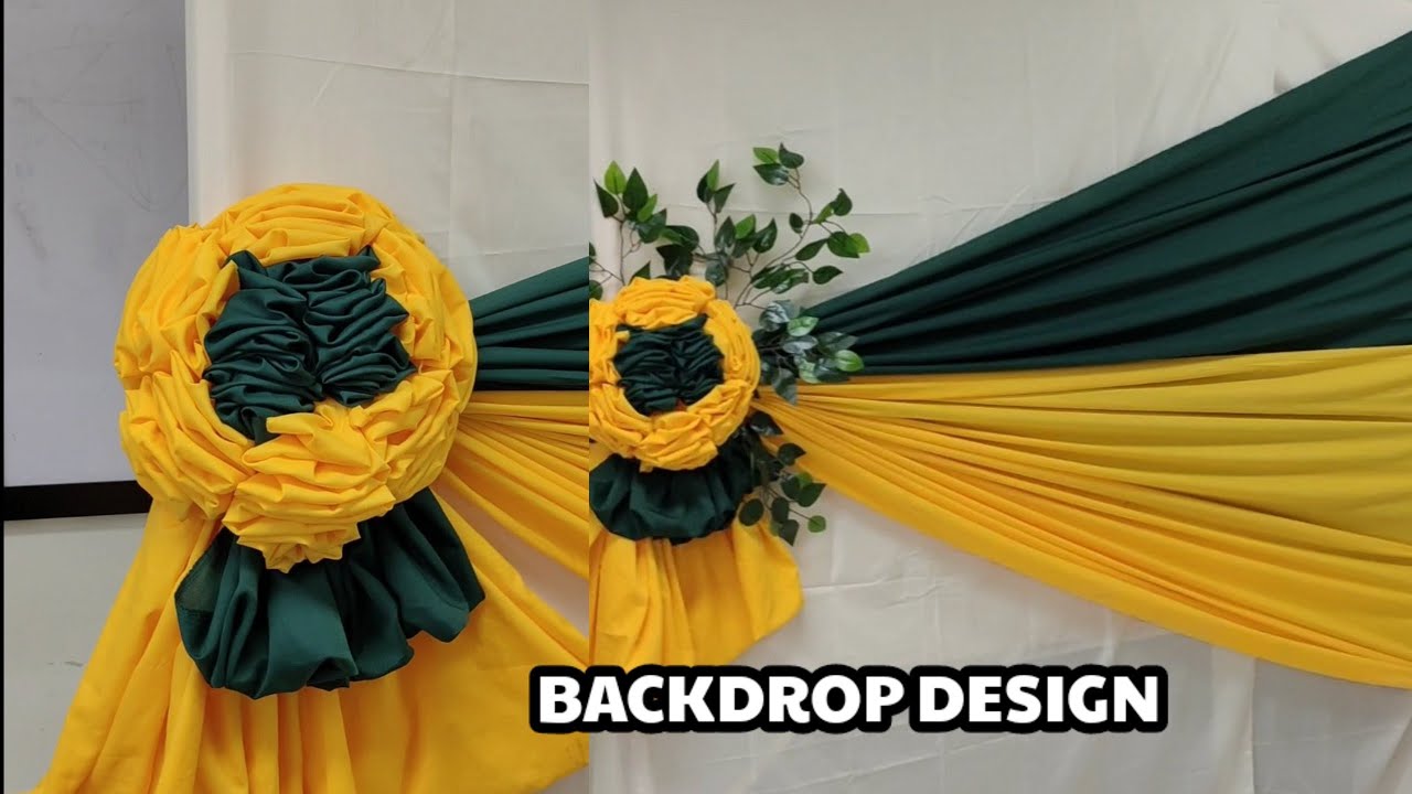 BACKDROP DESIGN WITH TWO COLORS COMBINATION FULL VIDEO TUTORIAL