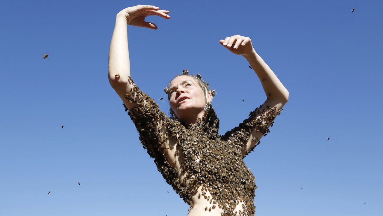 Performance Artist Covers Herself In 12,000 Honey Bees