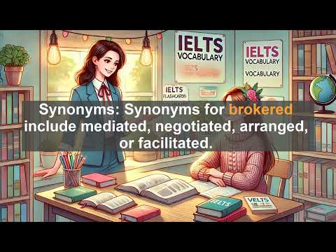 IELTS 6.5 Vocabulary Lesson: Brokered - Meaning, Common errors, Synonyms and Antonyms