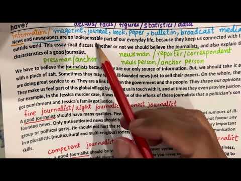 IELTS WRITING TASK 2 ESSAY | NEWSPAPER | JOURNALIST | SYNONYMS & VOCABULARY | COLLOCATIONS
