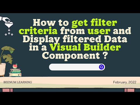 How to get filter criteria from user and Display filtered Data in a ...