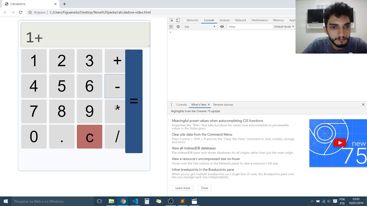 CALCULADORA COM JAVA SCRIPT - FINAL - JAVASCRIPT