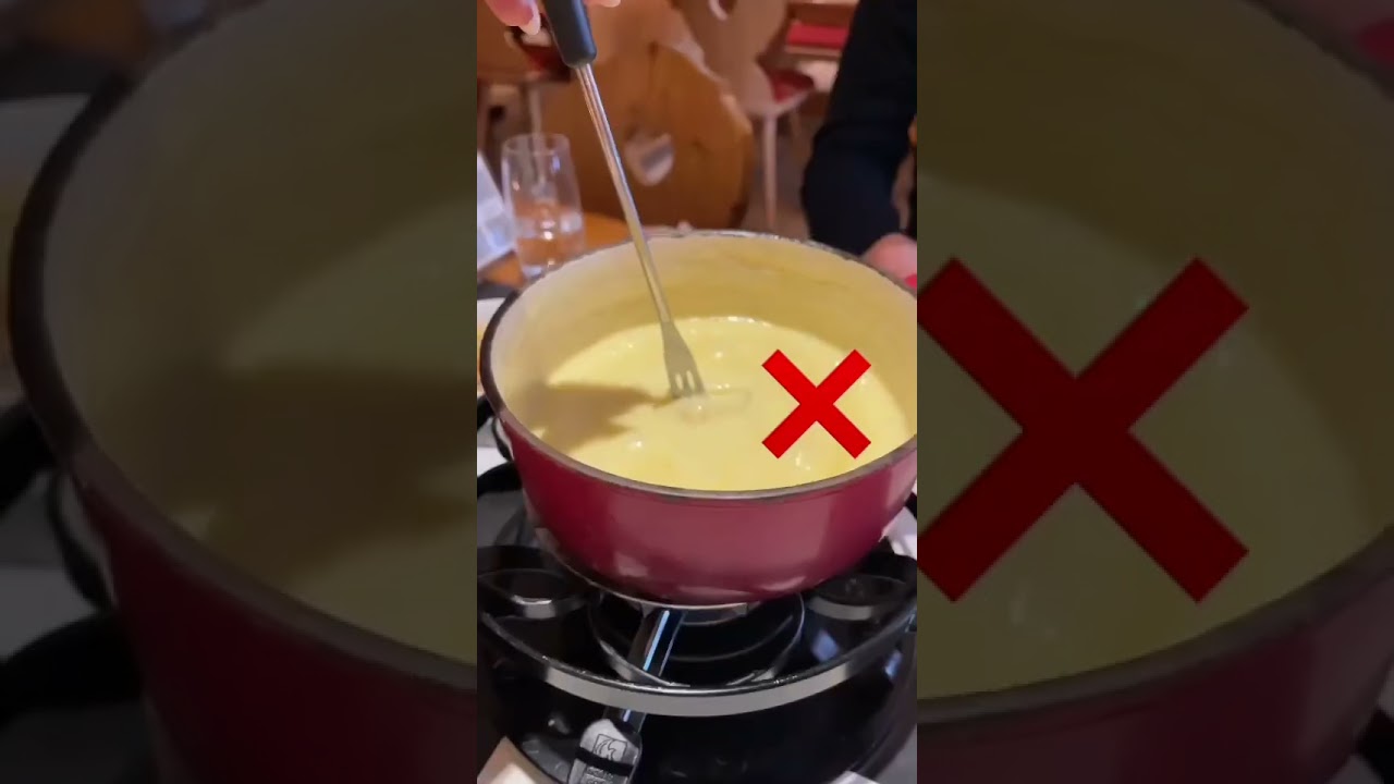 How to eat Fondue like a Swiss. 🇨🇭🫕 Credit to: TikTok @rana.good #swisslife #fondue #luxury