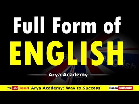 What is the Full Form Of English? English Meaning | What is English | Full Form | Arya Academy