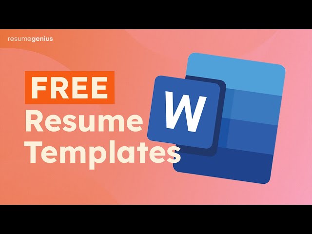 24 Free Resume Templates for Microsoft Word