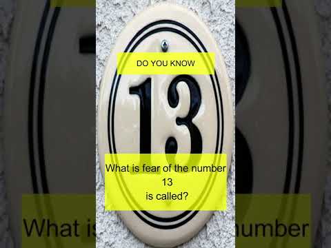 Do you know | What is Fear of the number 13 is called ? | You tube Shorts