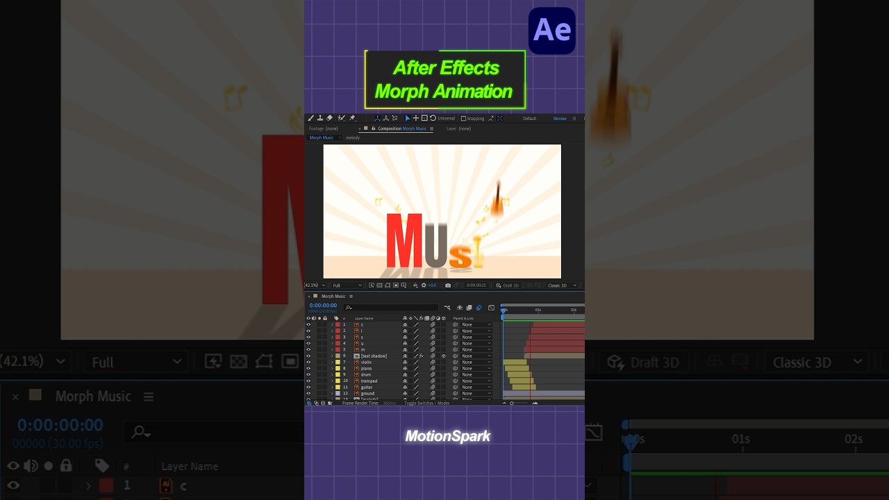 Creative Morphing Animation in After Effects Tutorials #tutorial