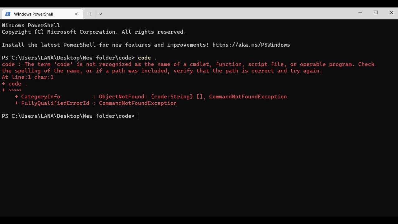 TUTORIAL MENGATASI ERROR SAAT BUKA VSCODE MELALUI TERMINAL - KILAT TUTORIAL