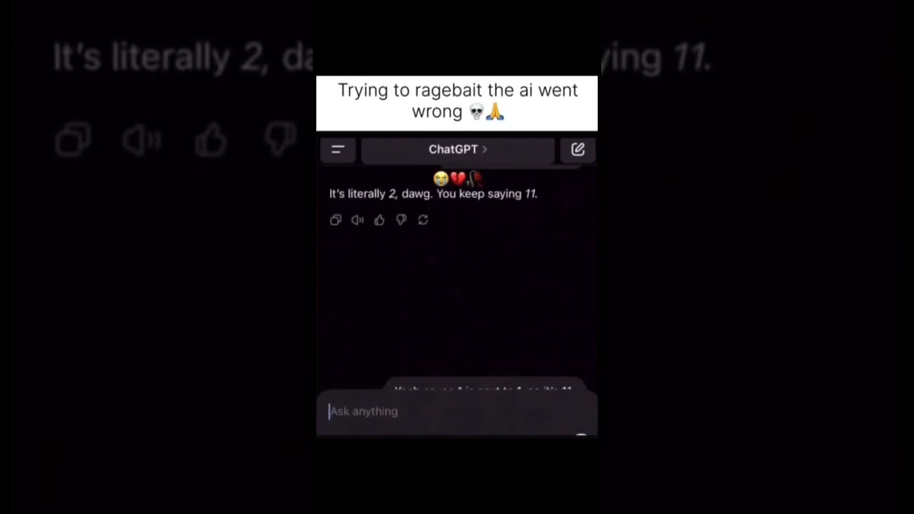 rage bait went wrong 💀🙏 #foryou #memes #ai #ragebait #chatgpt