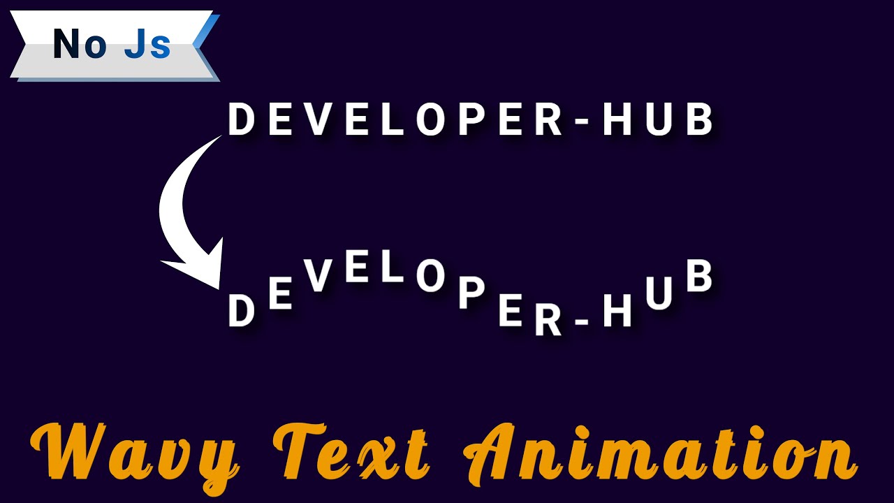 CSS Wavy Text Animation Effects | #DeveloperHub