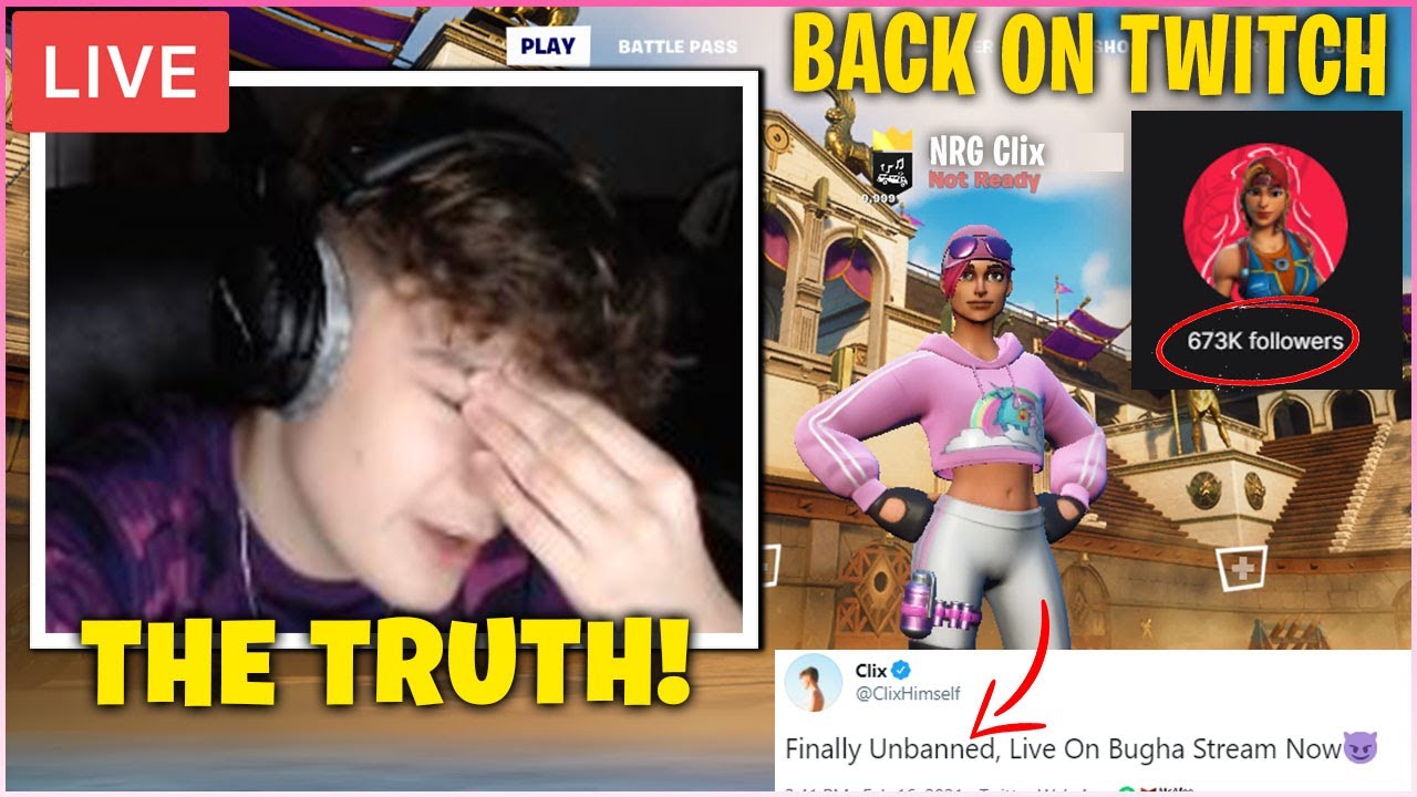 CLIX *FINALLY* Back On TWITCH & EXPLAIN The REAL REASON Why He Got BANNED! (Fortnite)