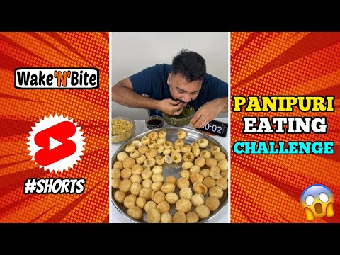 10 SECONDS PANIPURI EATING CHALLENGE🔥 10 सेकंड पानीपुरी चैलेंज😱 #shorts #panipuri #foodie