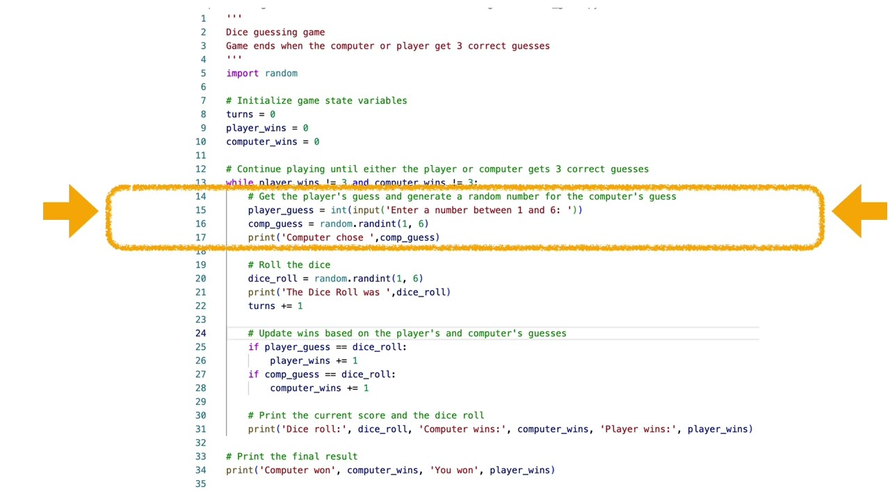 Python Code 5   Two Player Dice roll Guessing