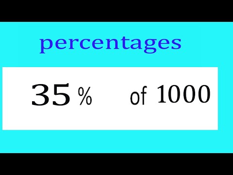 Percentages 35 Percentage(%) of 1000