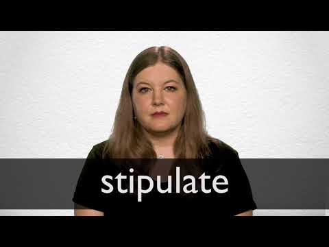 STIPULATE definition and meaning | Collins English Dictionary