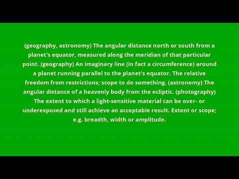 what is the meaning of latitude